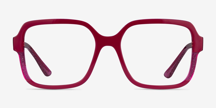 Vogue Eyewear VO5555 - Square Cherry Red Frame Glasses For Women ...