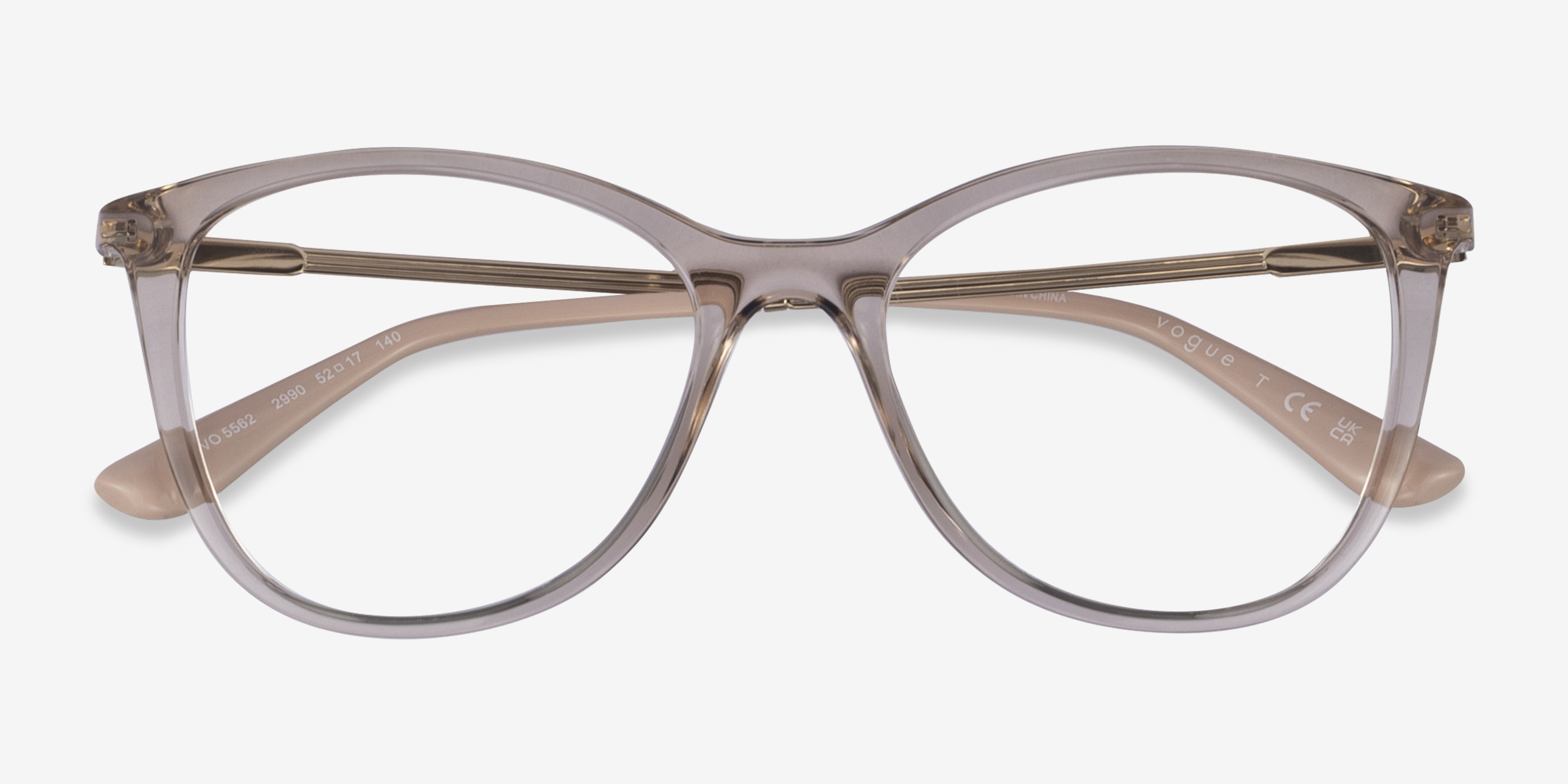Vogue Eyewear VO5562 - Square Clear Brown Frame Glasses For Women ...