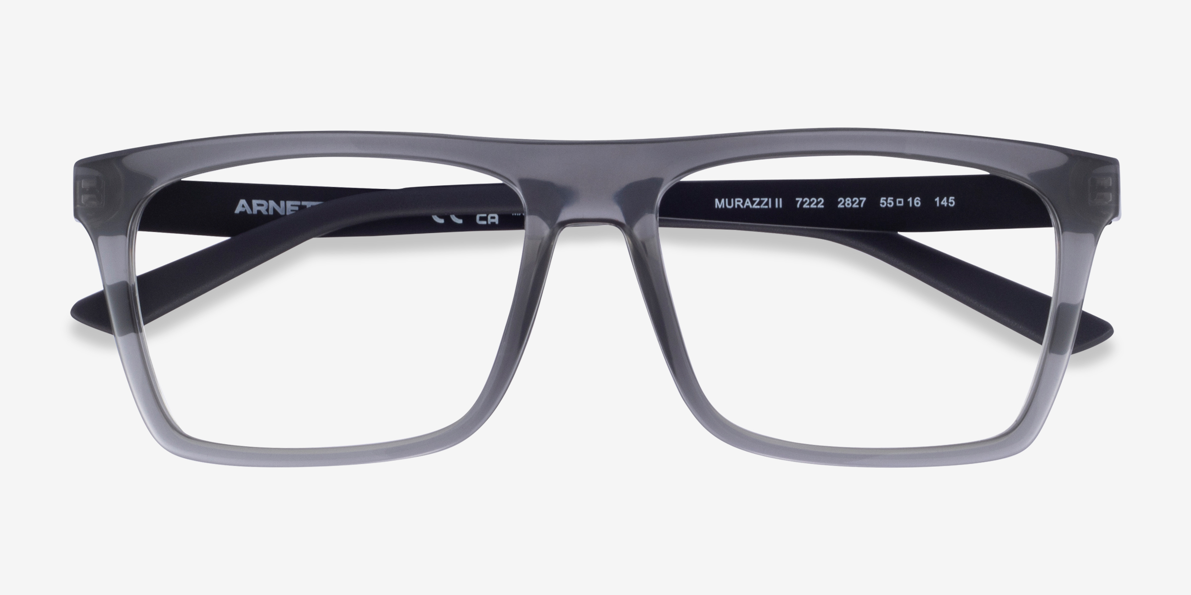 ARNETTE Murazzi Ii - Square Clear Gray Frame Glasses For Men | Eyebuydirect