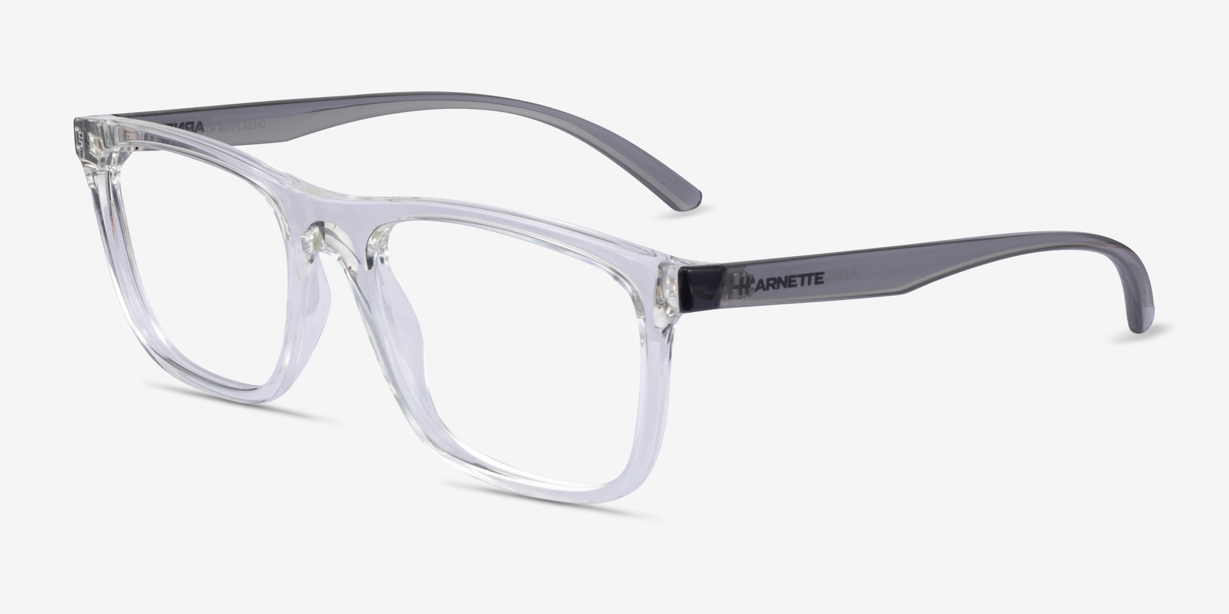 ARNETTE Montrose - Square Clear Gray Frame Eyeglasses | Eyebuydirect