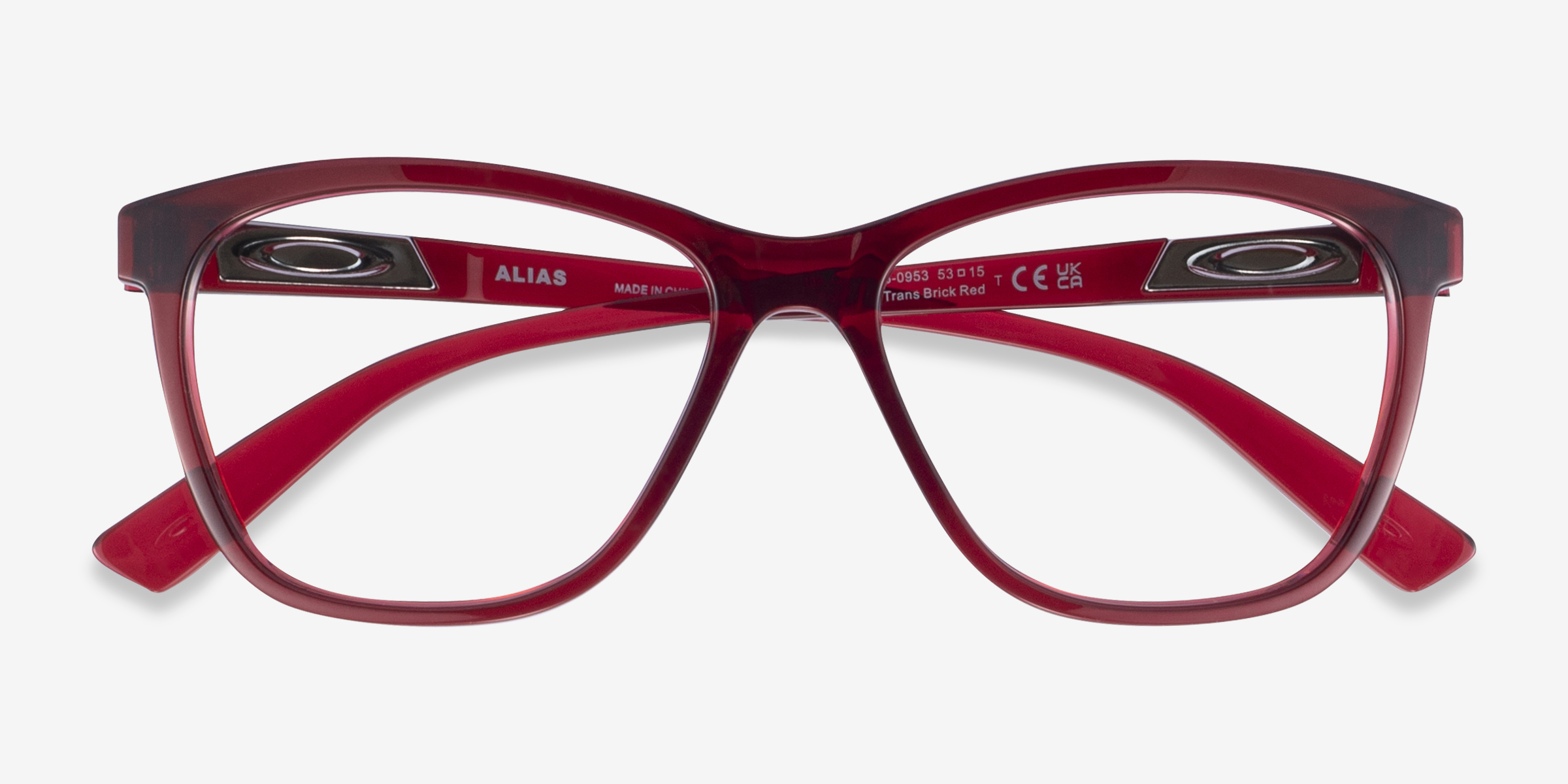 Oakley Alias - Cat Eye Clear Red Frame Glasses For Women | Eyebuydirect