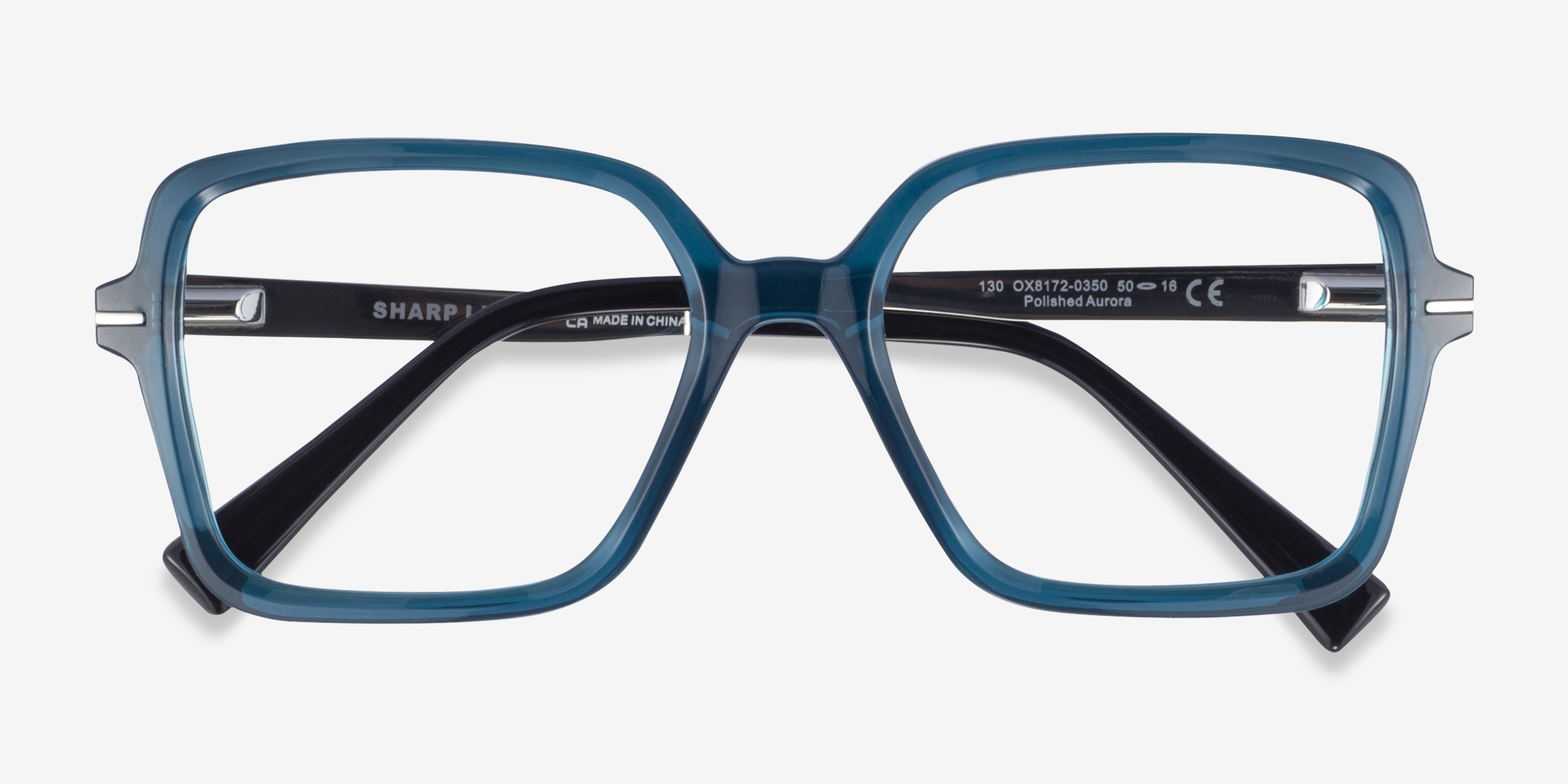 Oakley Sharp Line - Square Clear Blue Frame Eyeglasses | Eyebuydirect
