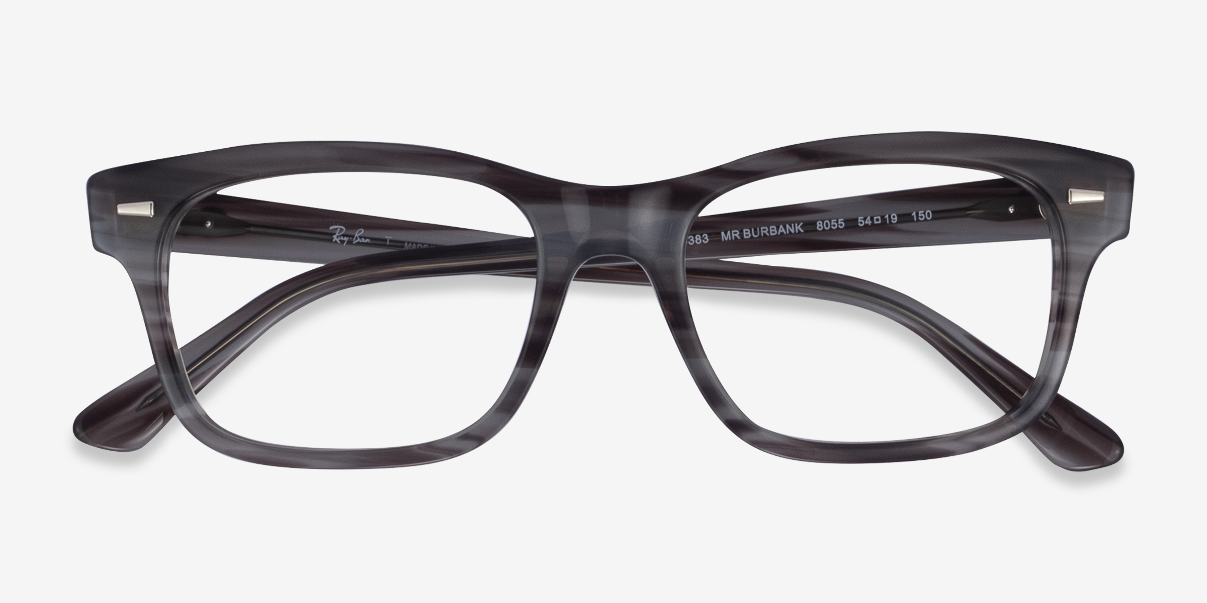 Ray-Ban RB5383 - Wayfarer Striped Gray Frame Eyeglasses | Eyebuydirect