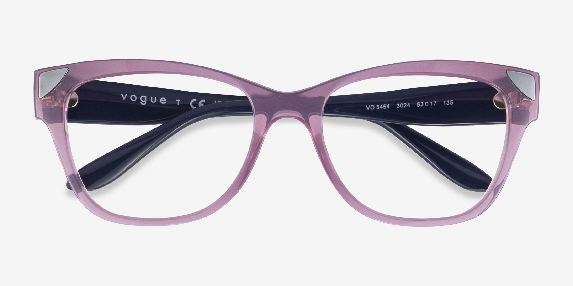 Vogue Eyewear VO5454 - Cat Eye Clear Pink Frame Glasses For Women ...