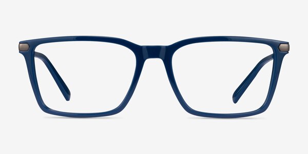 Armani Exchange AX3077 - Rectangle Blue Frame Eyeglasses | Eyebuydirect