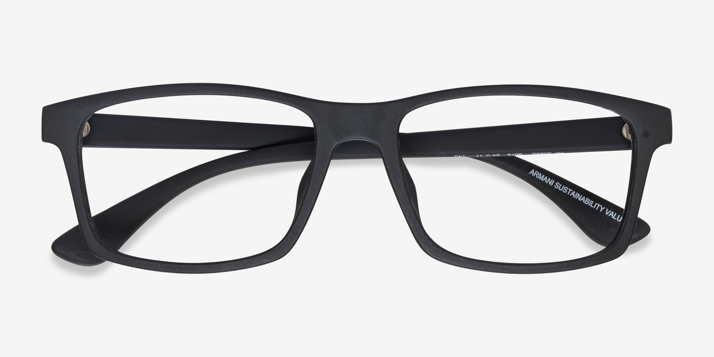 Armani Exchange AX3083U - Rectangle Matte Gray Frame Eyeglasses ...