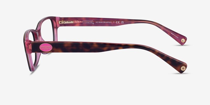 Coach HC6040 Brooklyn - Rectangle Pink Tortoise Frame Glasses For Women ...