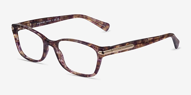Coach Hc6065 Cat Eye Confetti Brown Frame Eyeglasses Eyebuydirect