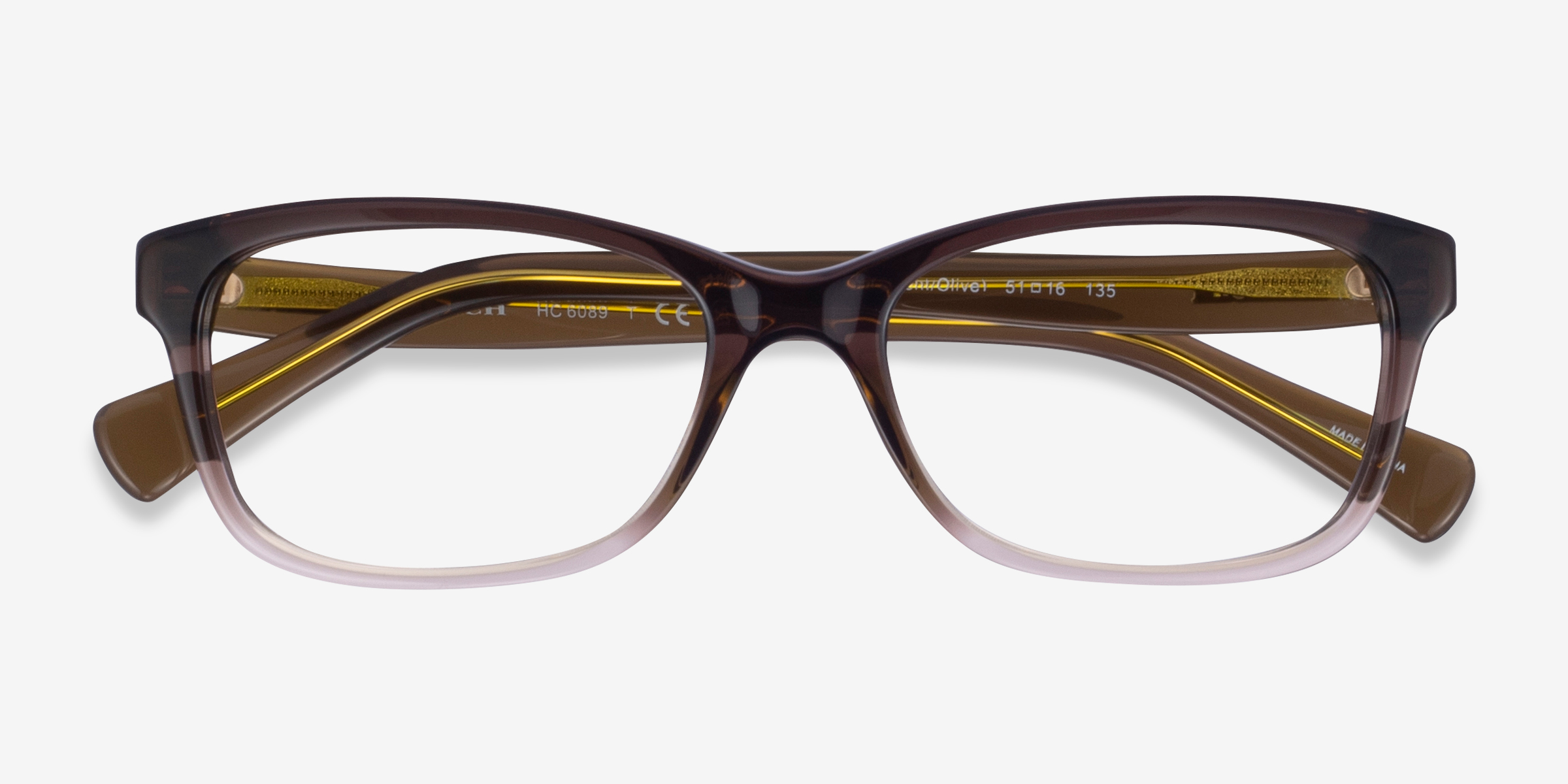 Coach HC6089 - Cat Eye Gradient Brown Frame Eyeglasses | Eyebuydirect ...