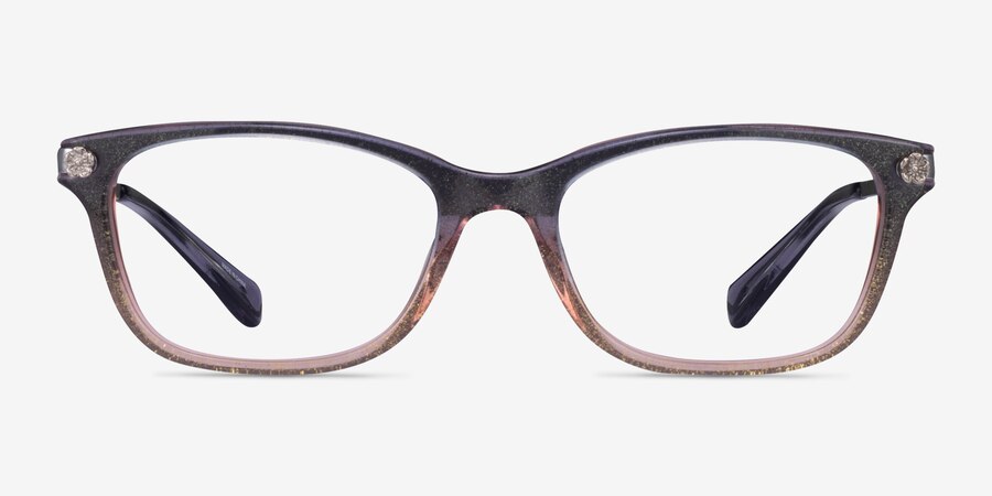 Coach HC6142 - Cat Eye Purple Glitter Gradient Frame Glasses For Women ...