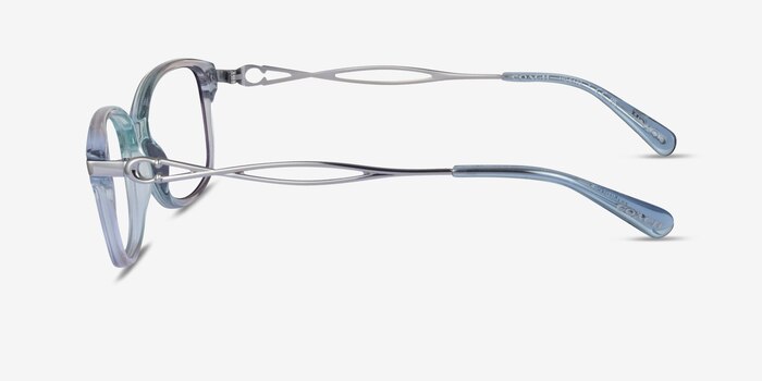 Coach HC6172 - Rectangle Gradient Transparent Blue Frame Eyeglasses ...