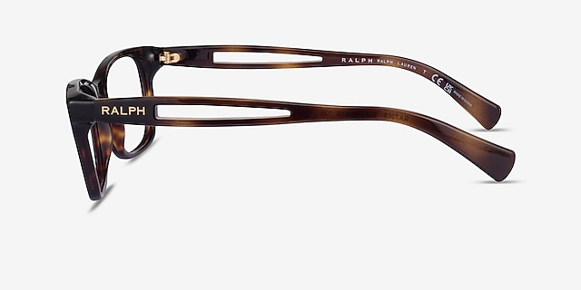 Ralph Ra7069 Rectangle Shiny Dark Tortoise Frame Eyeglasses