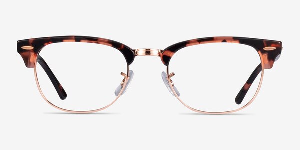 Ray-Ban RB5154 Clubmaster - Browline Tortoise Rose Gold Frame Glasses ...