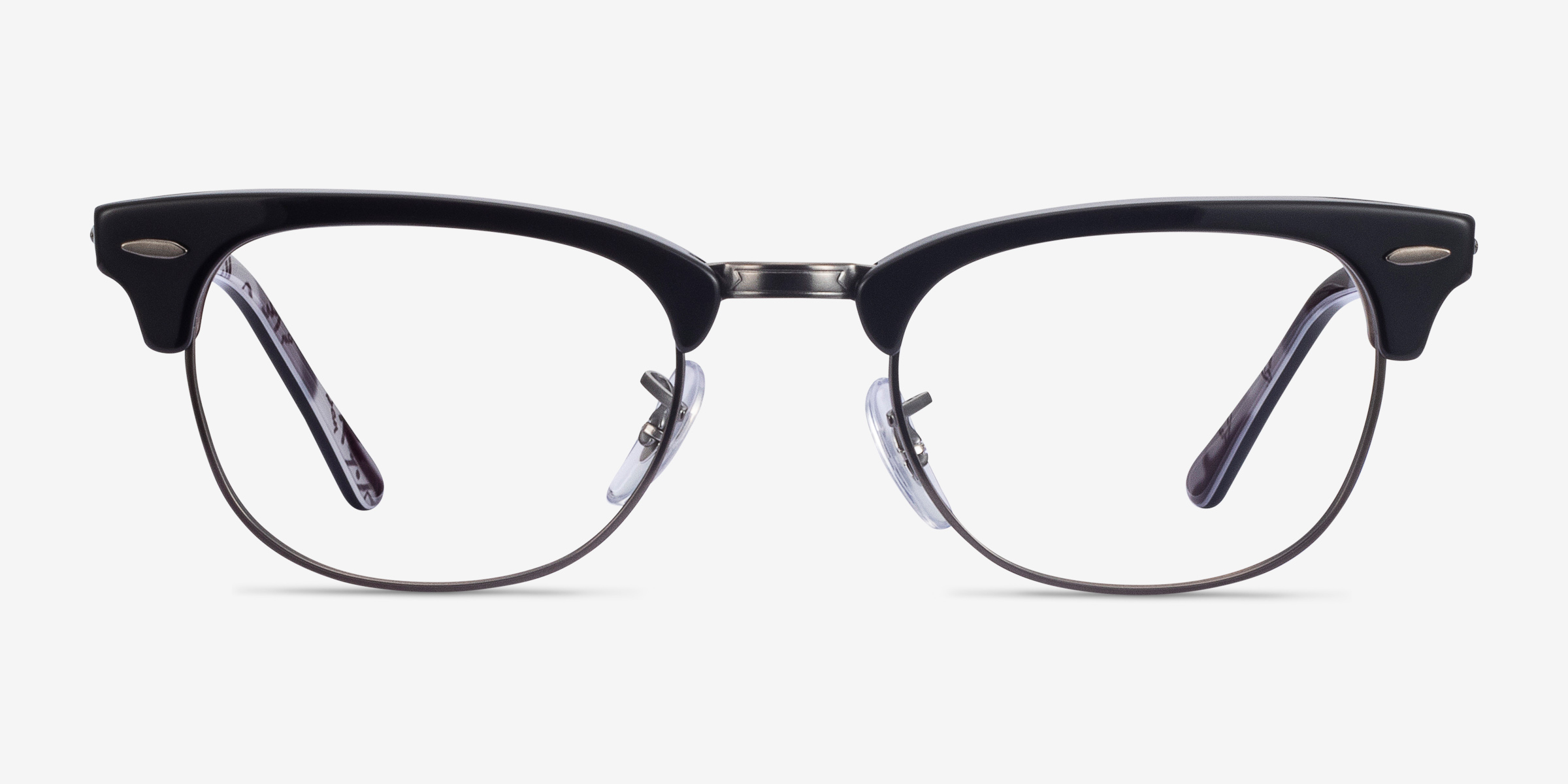 Ray-Ban RB5154 Clubmaster - Browline Black Multicolor Frame Eyeglasses ...