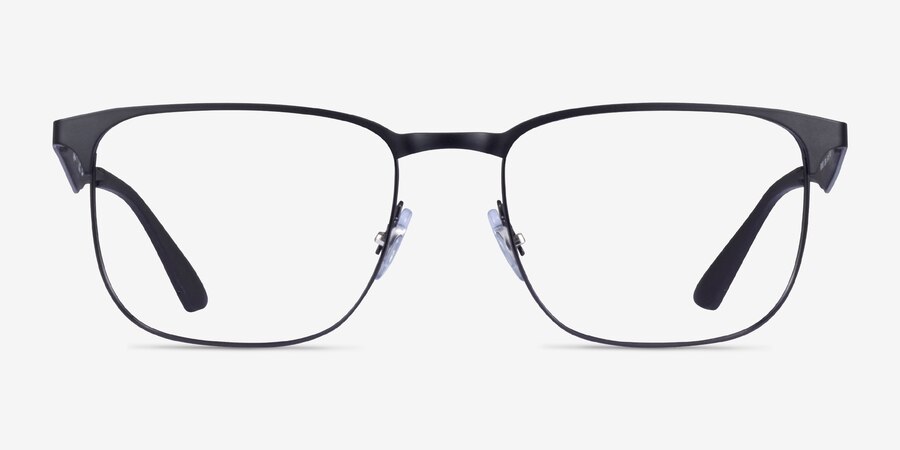 Ray-Ban RB6363 - Square Matte Black Frame Eyeglasses | Eyebuydirect
