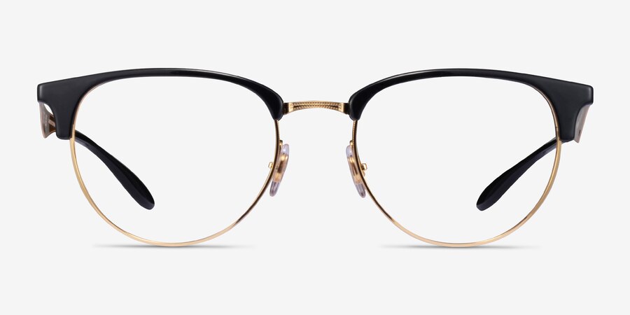 Ray-Ban RB6396 - Browline Black Gold Frame Eyeglasses | Eyebuydirect