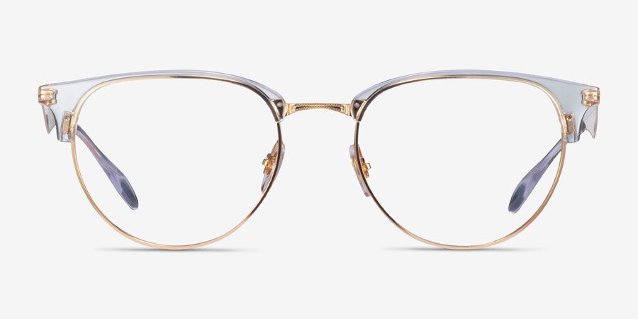 Ray-Ban RB6396 - Browline Clear Gold Frame Eyeglasses | Eyebuydirect Canada