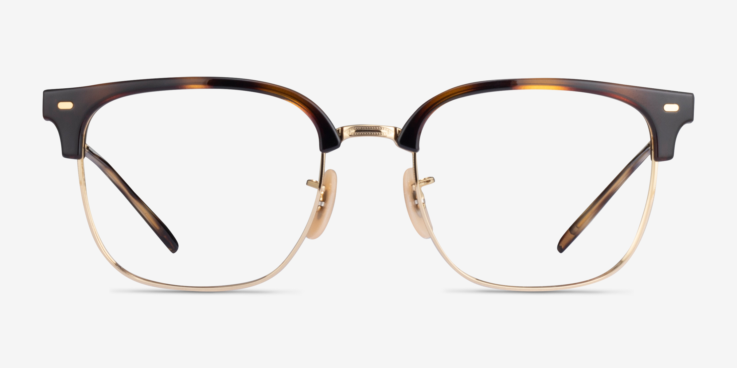 Ray-Ban RB7216 New Clubmaster - Browline Tortoise Gold Frame Eyeglasses ...