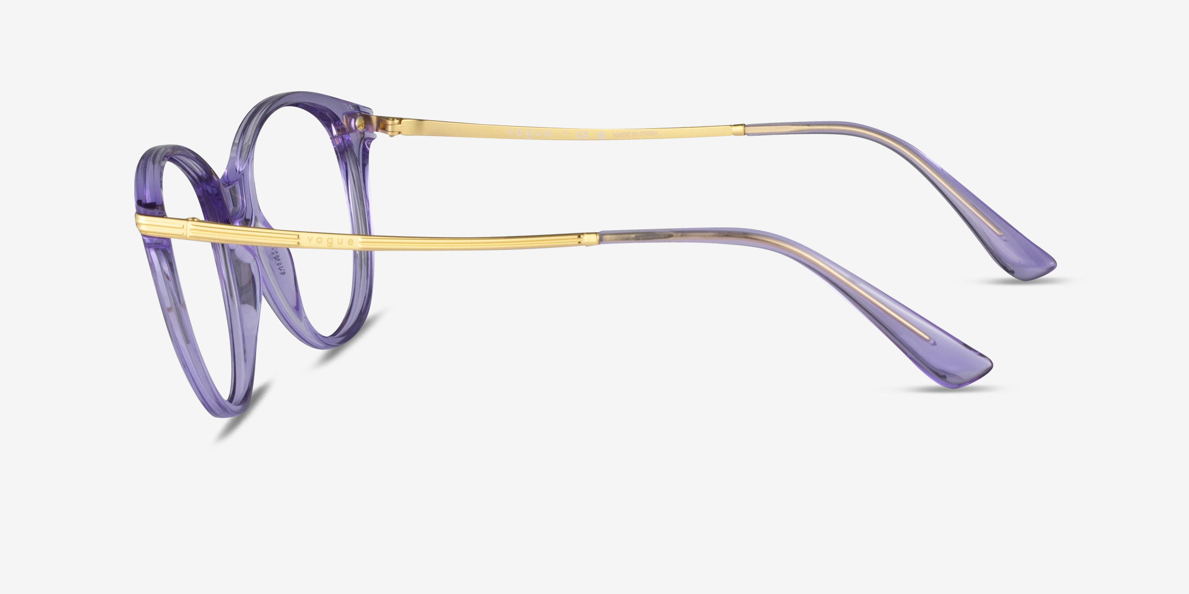Vogue Eyewear VO5423 - Cat Eye Transparent Violet Frame Glasses For ...