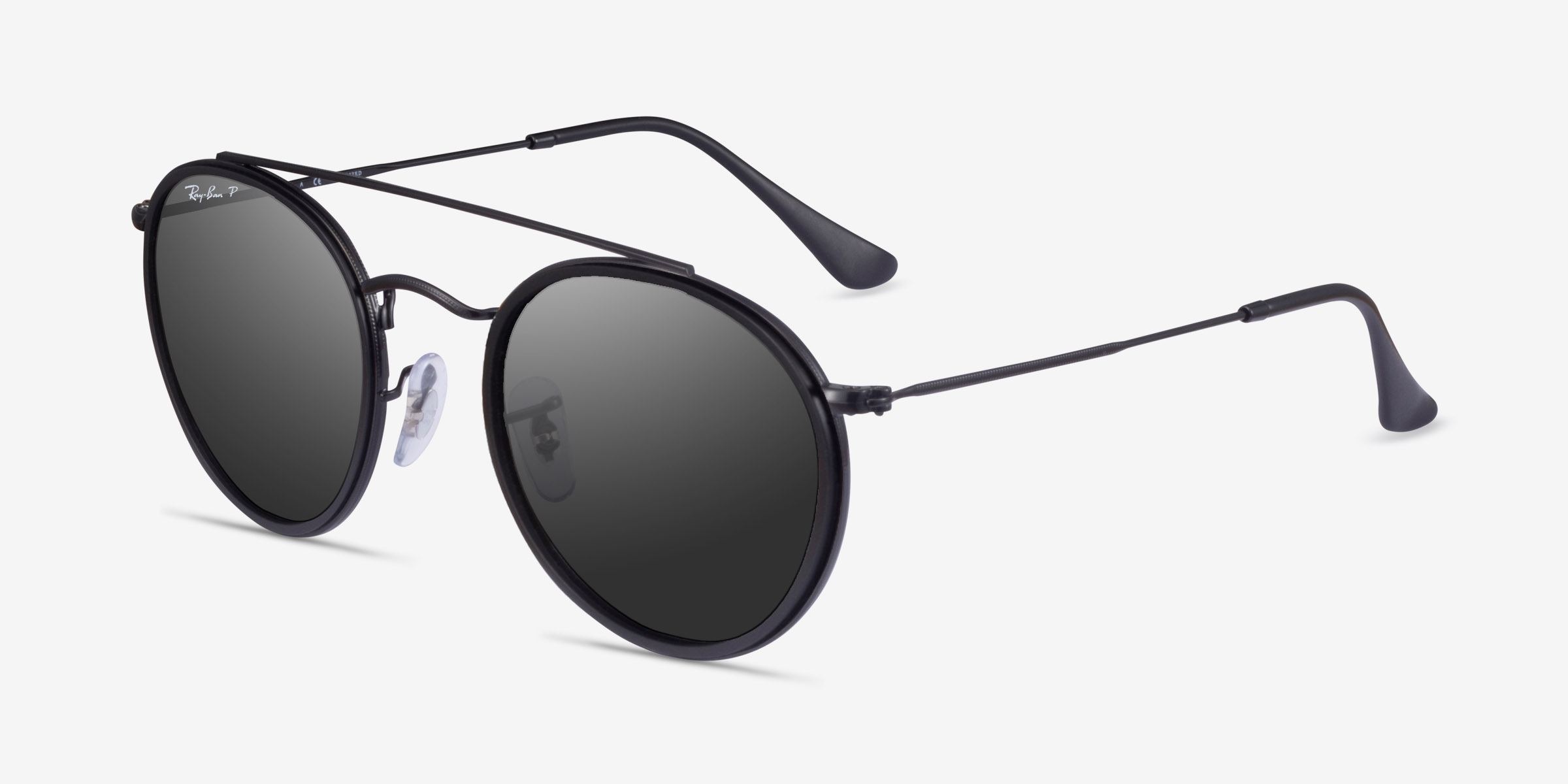 Ray-Ban RB3647N Round - Aviator Black Frame Prescription Sunglasses ...