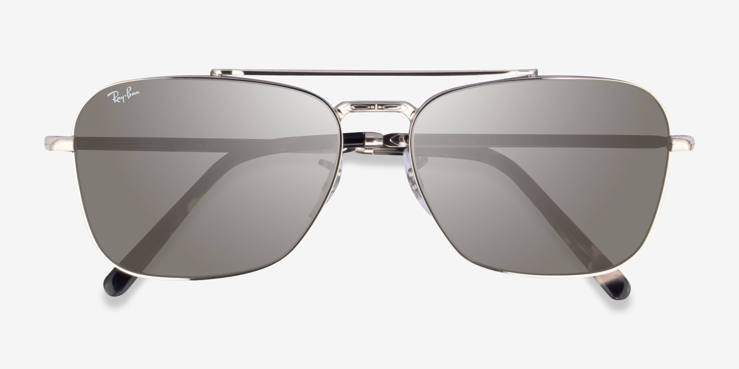 Ray-Ban RB3636 - Rectangle Silver Frame Prescription Sunglasses ...
