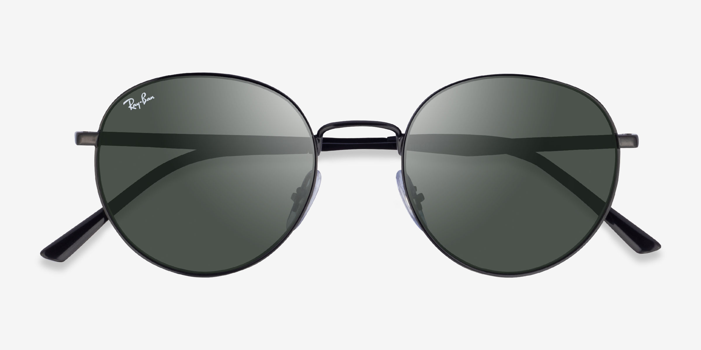 Ray-Ban RB3681 - Round Black Frame Prescription Sunglasses | Eyebuydirect