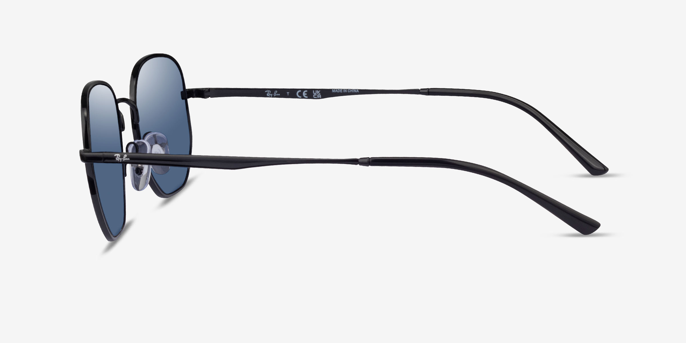 Ray-Ban RB3682 - Geometric Black Frame Prescription Sunglasses ...