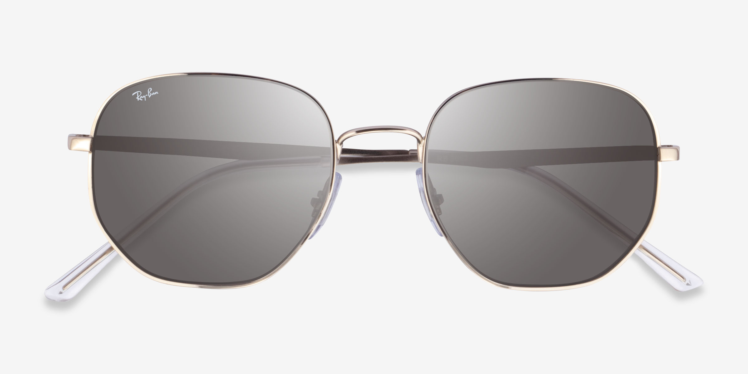 Ray-Ban RB3682 - Geometric Silver Frame Prescription Sunglasses ...