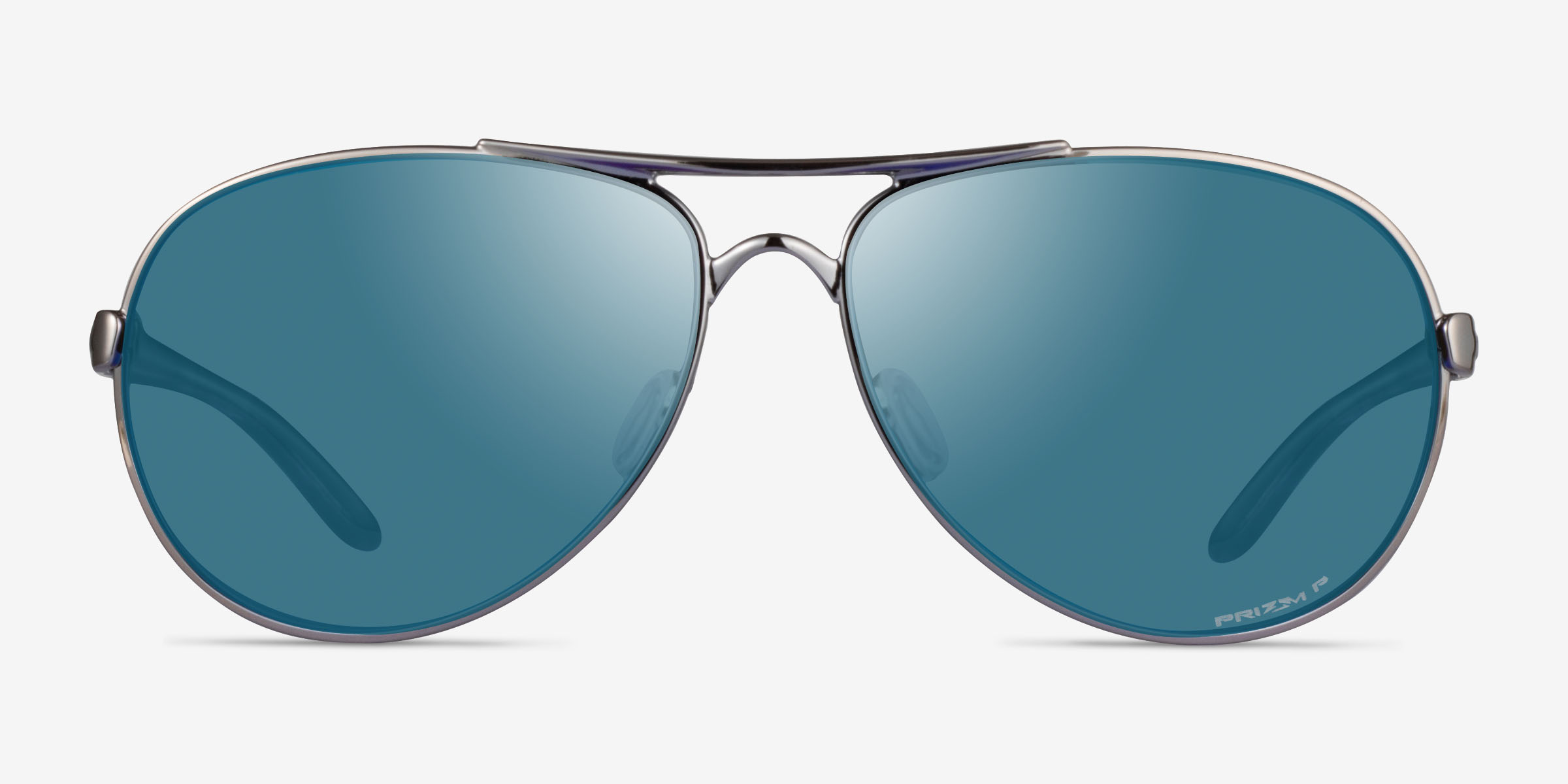 Oakley Feedback - Aviator Silver Polished Black Frame Prescription ...