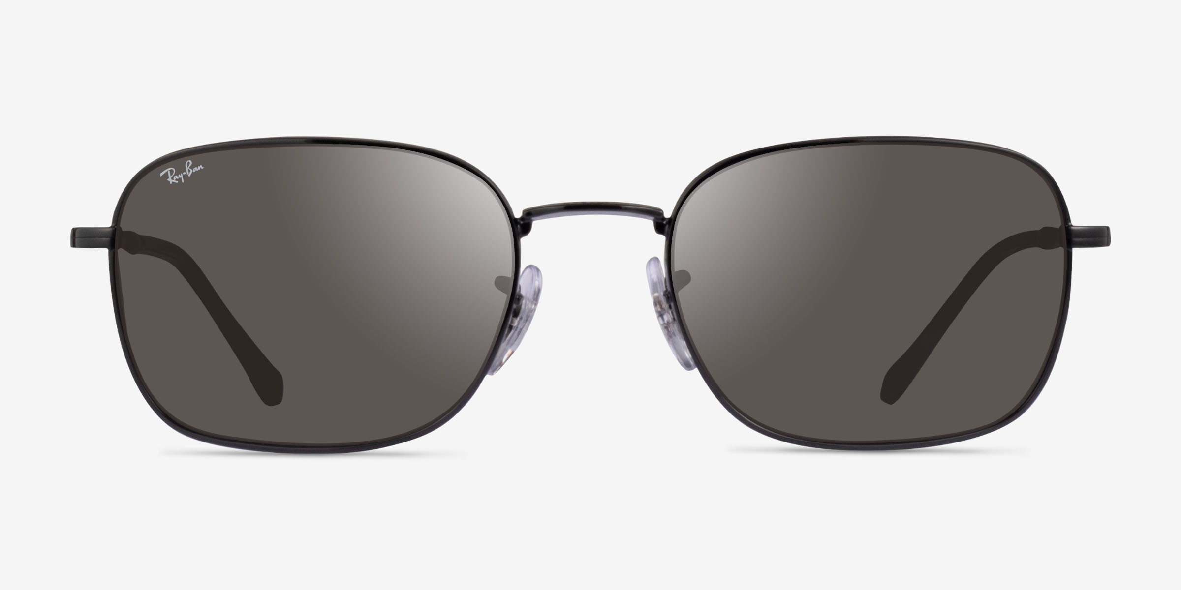Ray-Ban RB3706 - Rectangle Black Frame Prescription Sunglasses ...