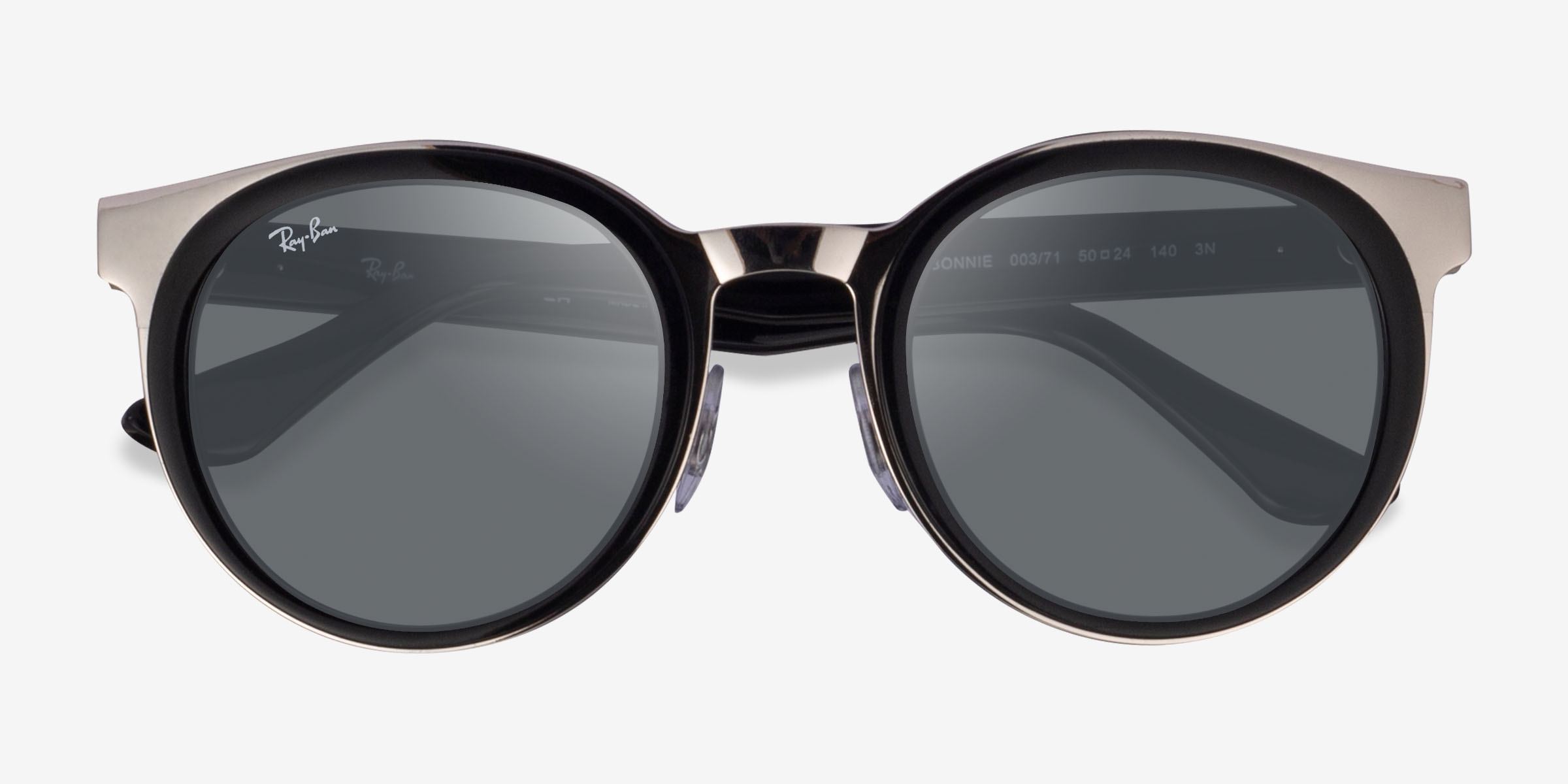 Ray-Ban RB3710 Bonnie - Round Black Silver Frame Prescription ...