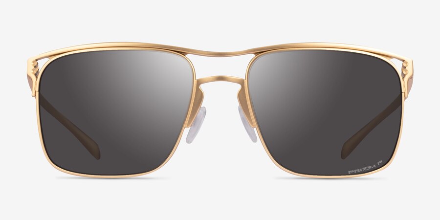 Oakley Holbrook Ti - Square Satin Gold Frame Sunglasses For Men ...