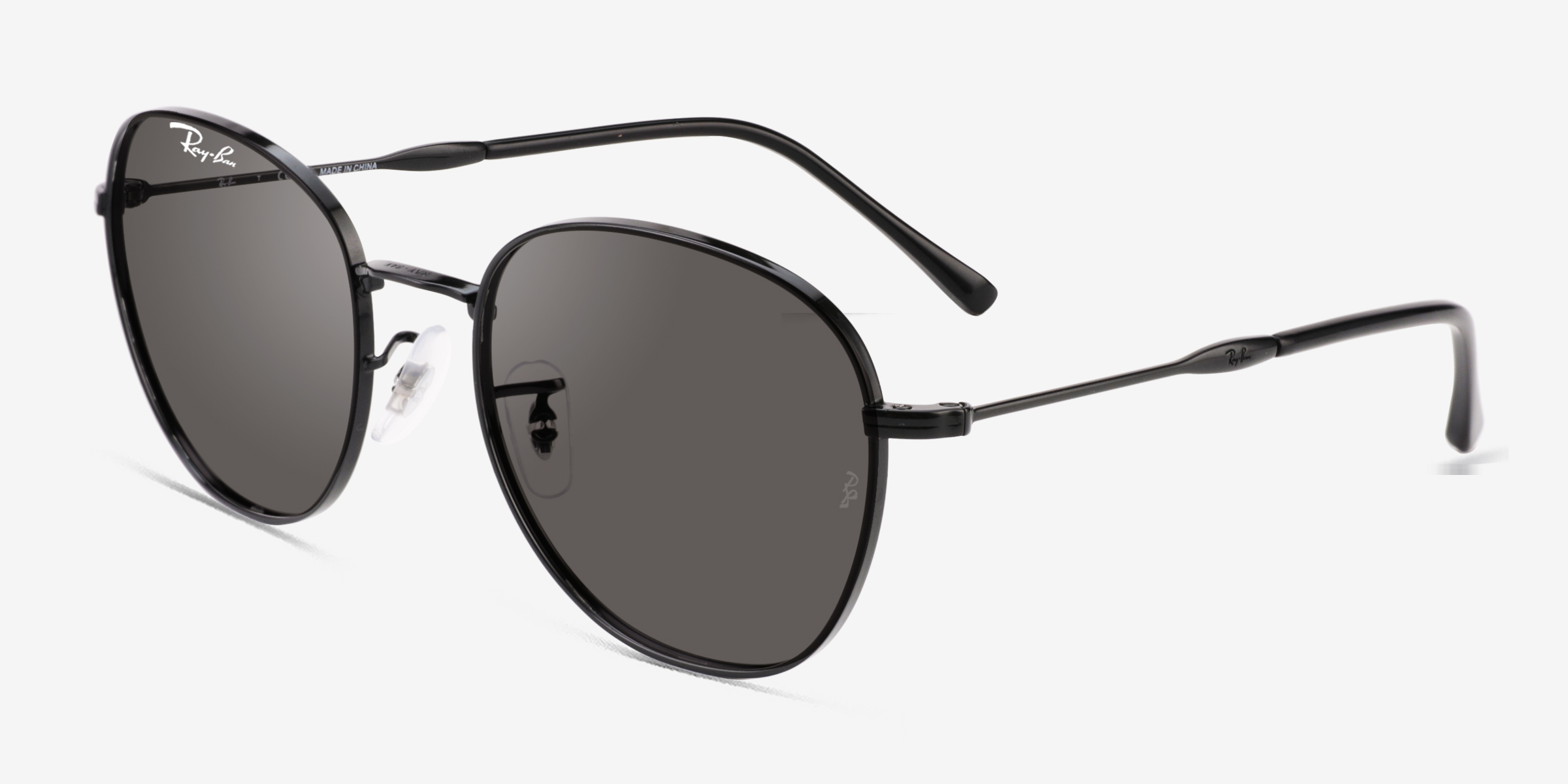 Ray-Ban RB3809 - Round Black Frame Prescription Sunglasses | Eyebuydirect