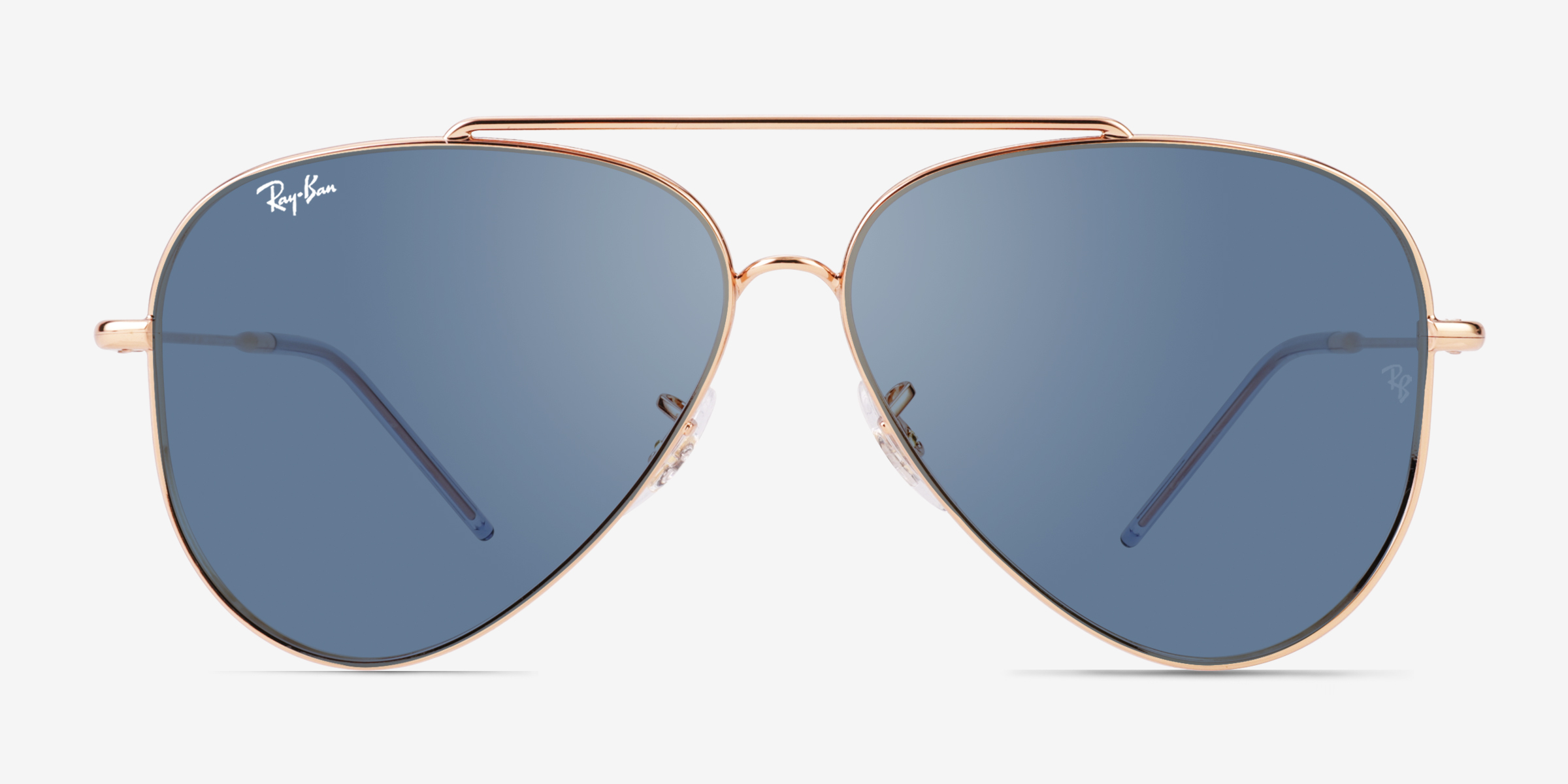 Ray-Ban RBR0101S - Aviator Rose Gold Frame Prescription Sunglasses ...