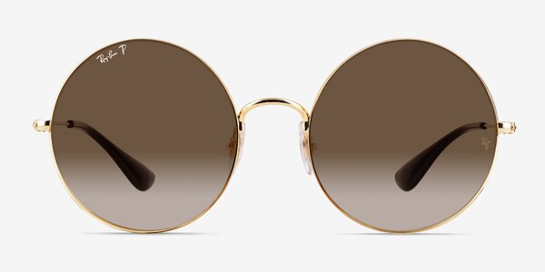 Ray-Ban RB3592 - Round Gold Frame Prescription Sunglasses | Eyebuydirect