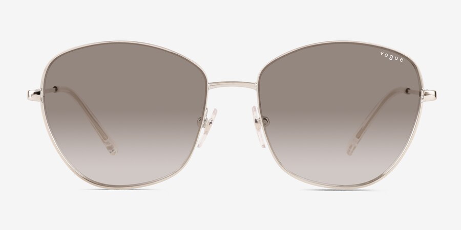 Vogue Eyewear VO4232S - Cat Eye Silver Frame Prescription Sunglasses ...