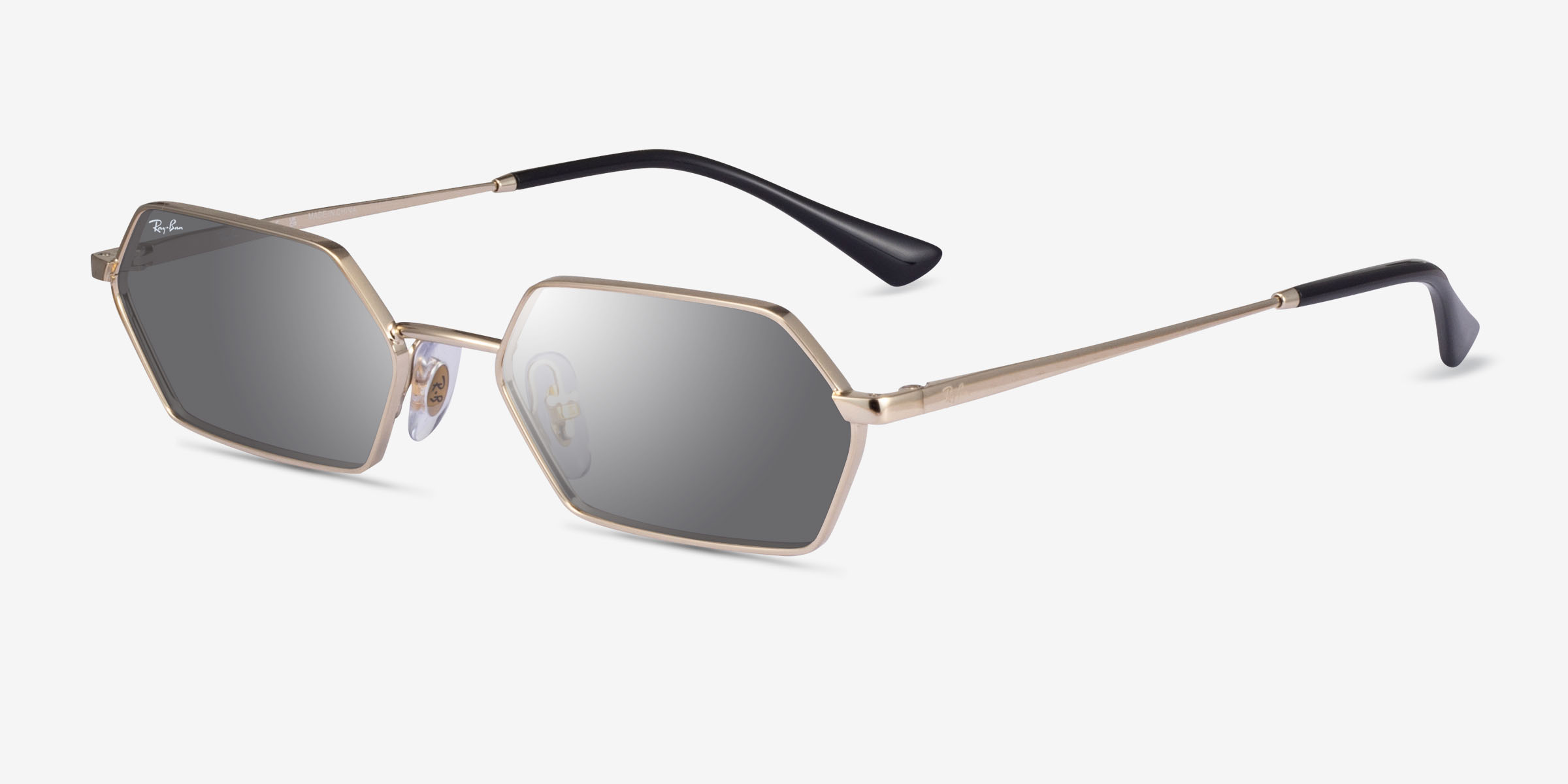 Ray-Ban RB3728 Yevi - Geometric Light Gold Frame Prescription ...