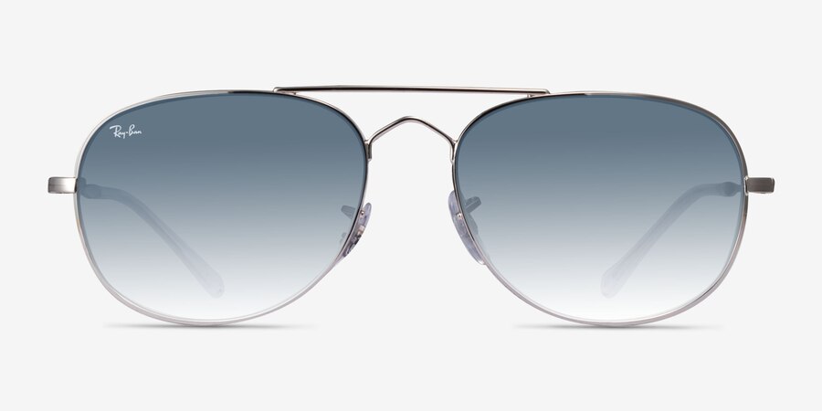 Ray-Ban RB3735 - Aviator Silver Frame Prescription Sunglasses ...