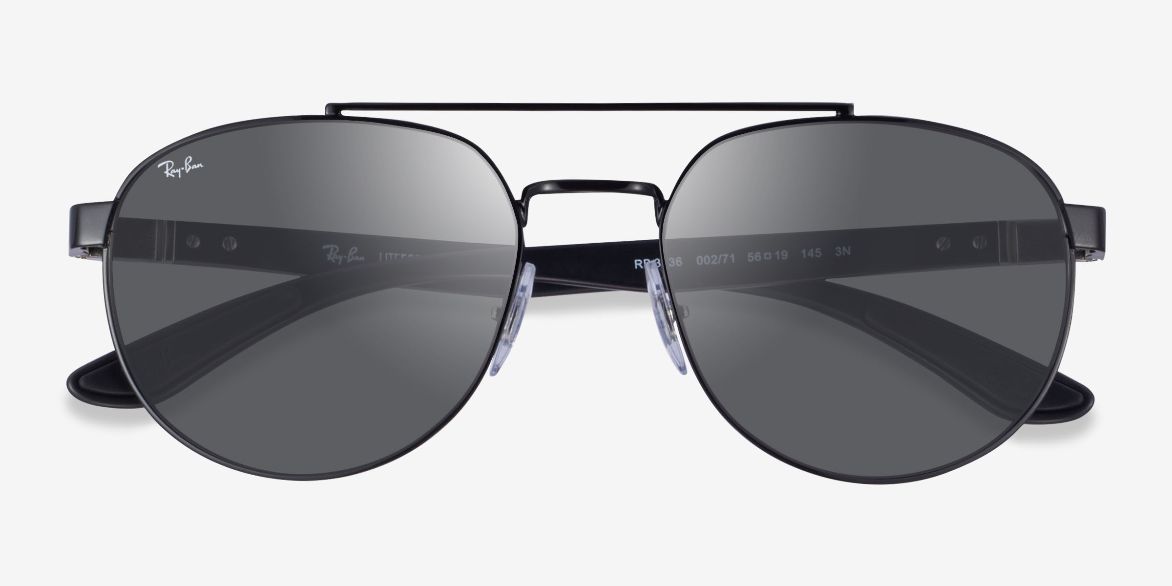 Ray-Ban RB3736 Liefforce - Aviator Black Frame Prescription Sunglasses ...