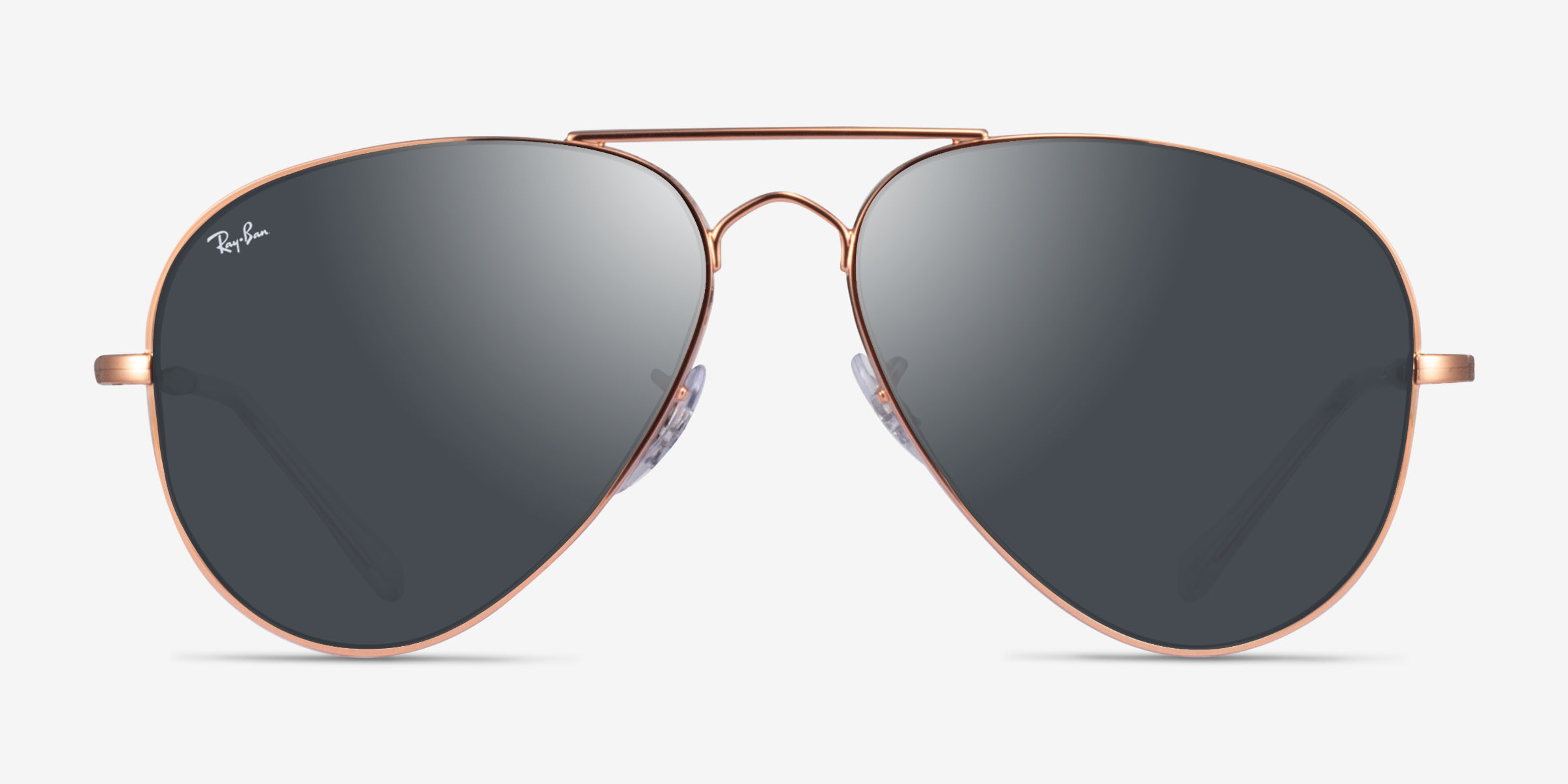 Ray-Ban RB3825 - Aviator Rose Gold Frame Prescription Sunglasses ...