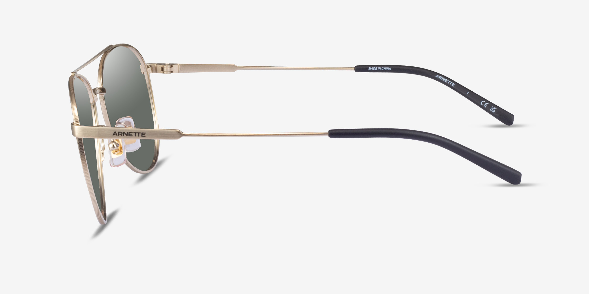 ARNETTE Sidecar - Aviator Light Gold Frame Prescription Sunglasses ...