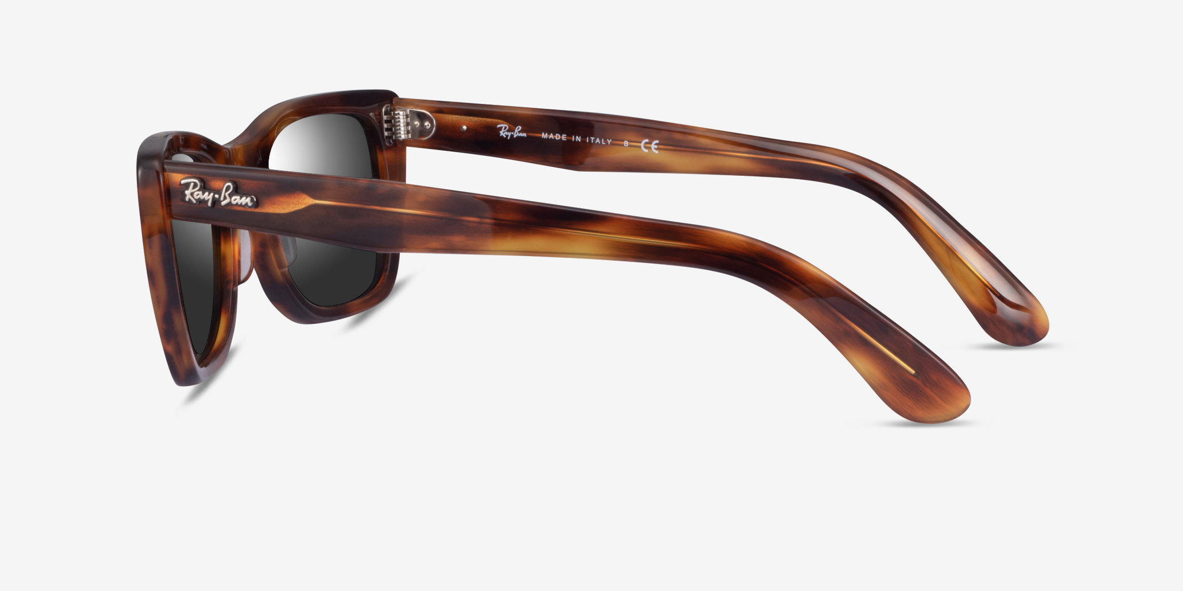 Ray-Ban Caribbean - Rectangle Striped Havana Frame Prescription ...