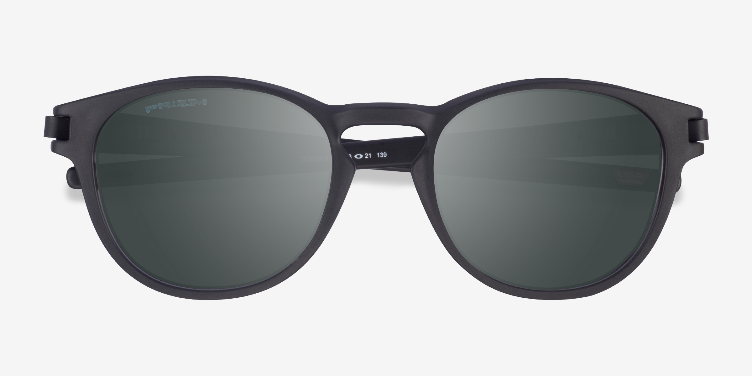 Oakley Latch - Round Matte Black Frame Sunglasses For Men | Eyebuydirect