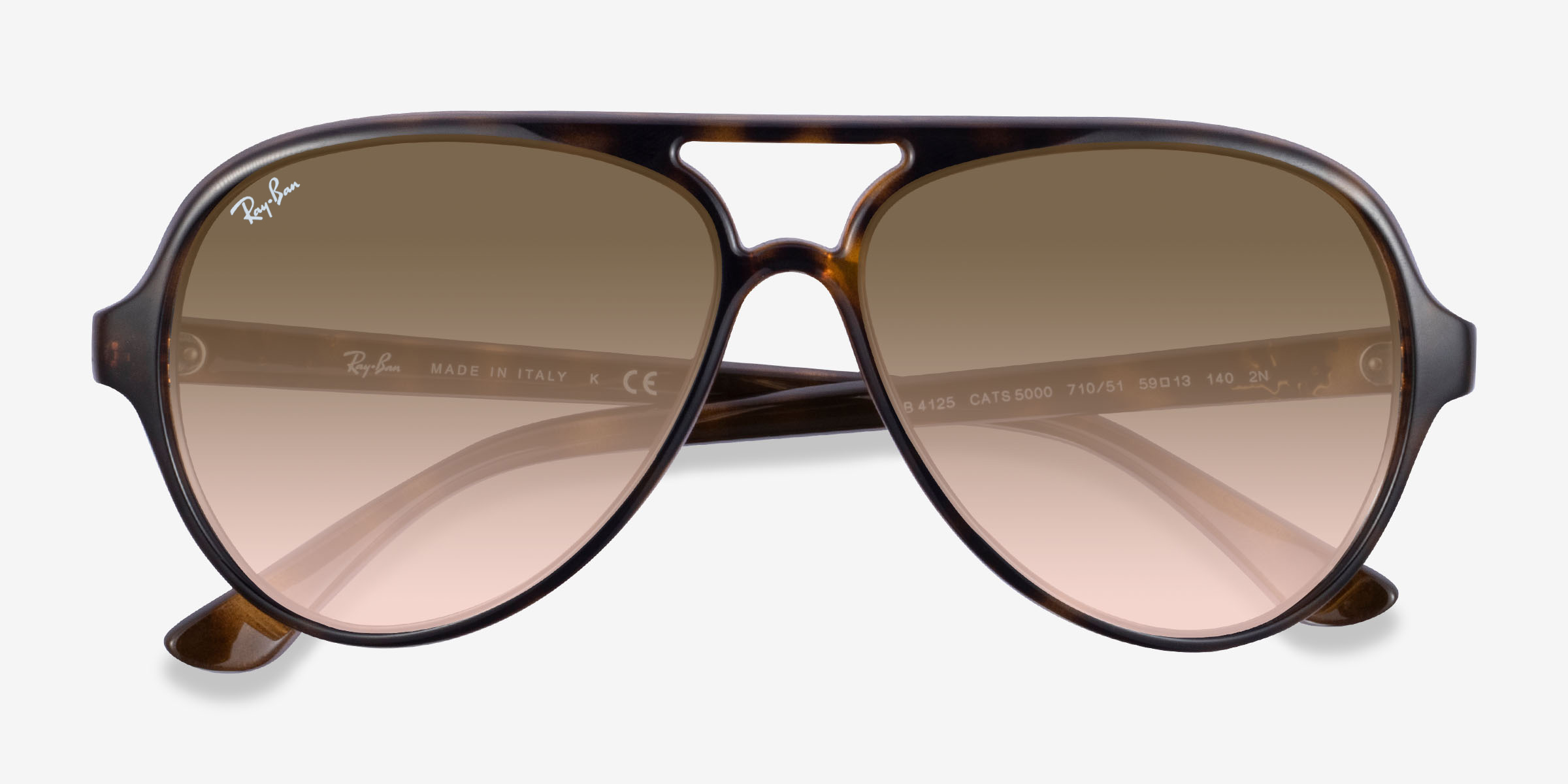 Ray-Ban RB4125 - Aviator Tortoise Frame Prescription Sunglasses ...