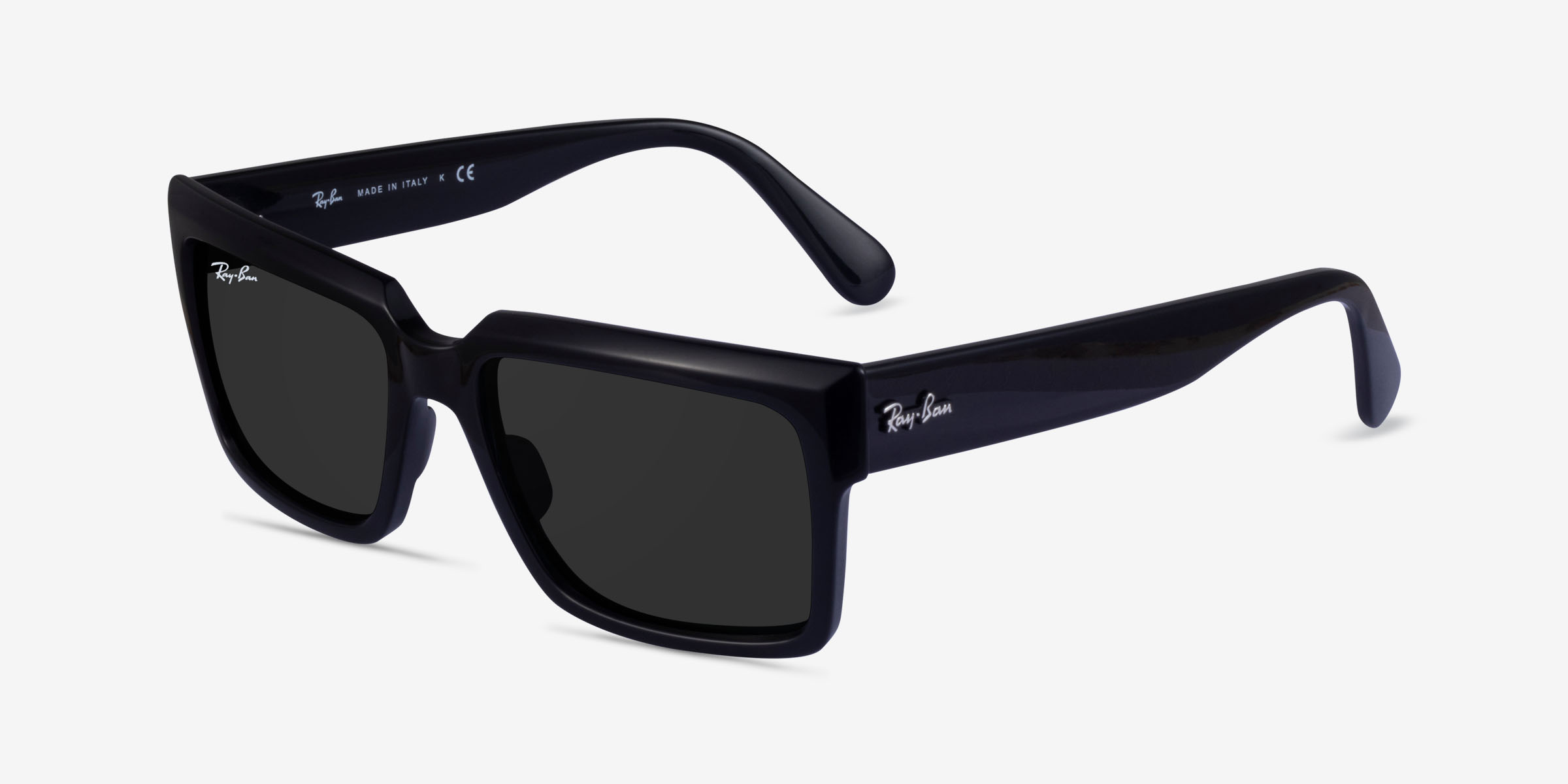 RAY-BAN RB2191 - Rectangle Black Frame Prescription Sunglasses ...