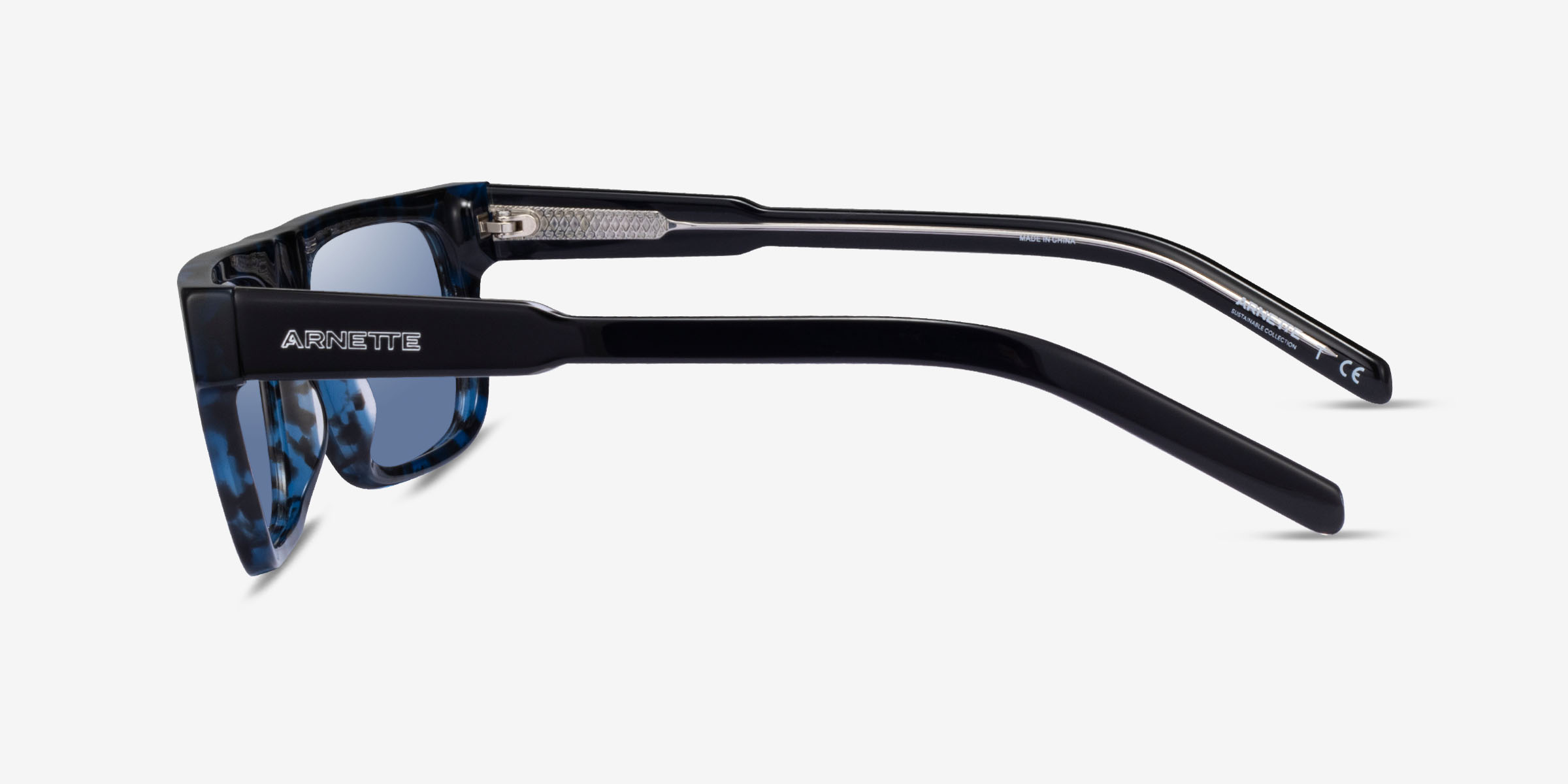 ARNETTE Gothboy - Rectangle Tortoise Blue Frame Prescription Sunglasses ...