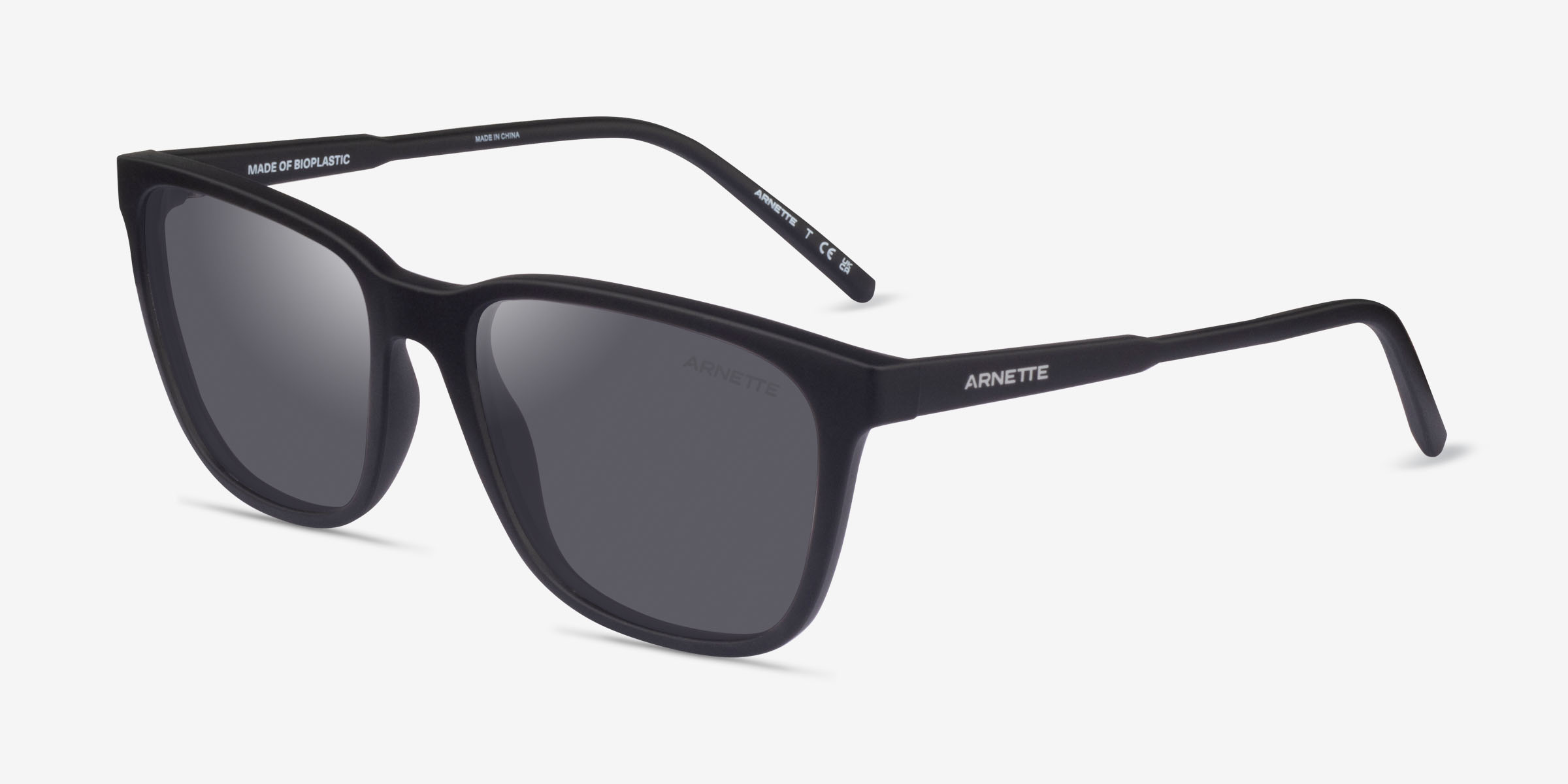 ARNETTE Cortex - Square Matte Black Frame Prescription Sunglasses ...