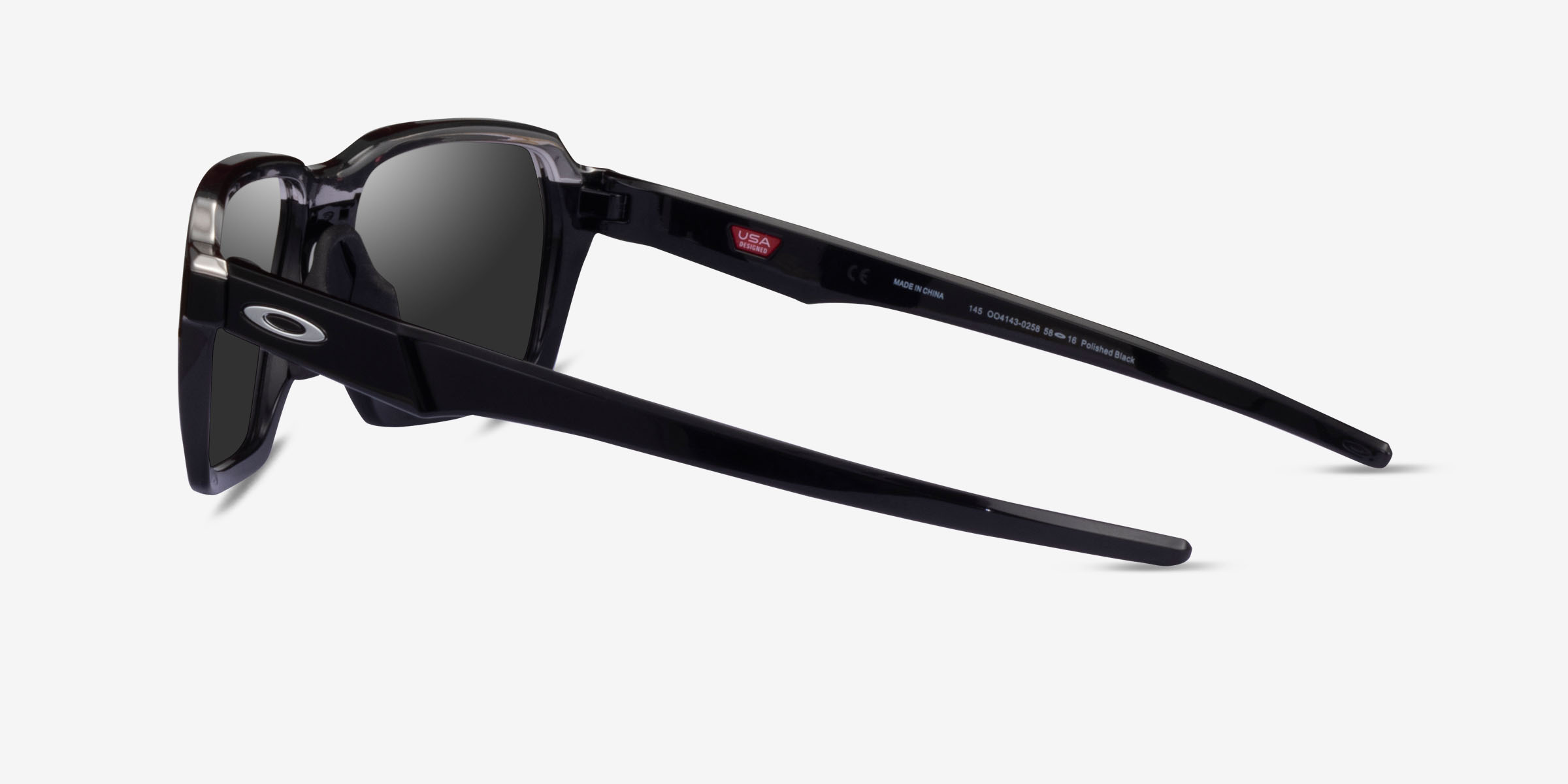 Oakley Parlay - Rectangle Polished Black Frame Sunglasses For Men ...