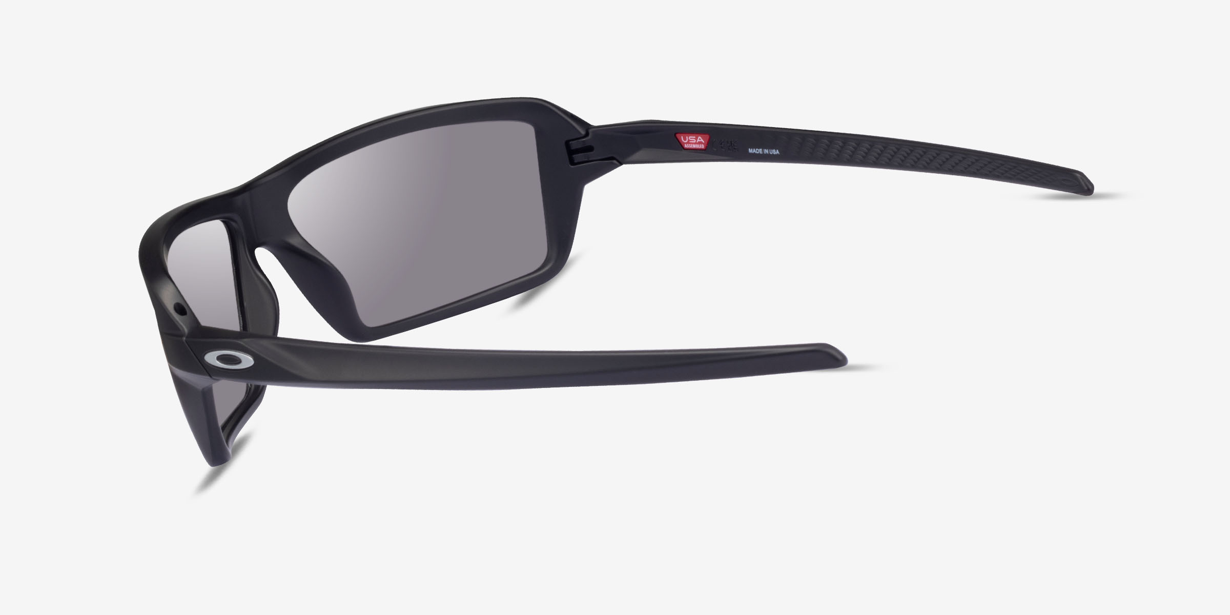 Oakley Cables - Rectangle Black Frame Sunglasses For Men | Eyebuydirect
