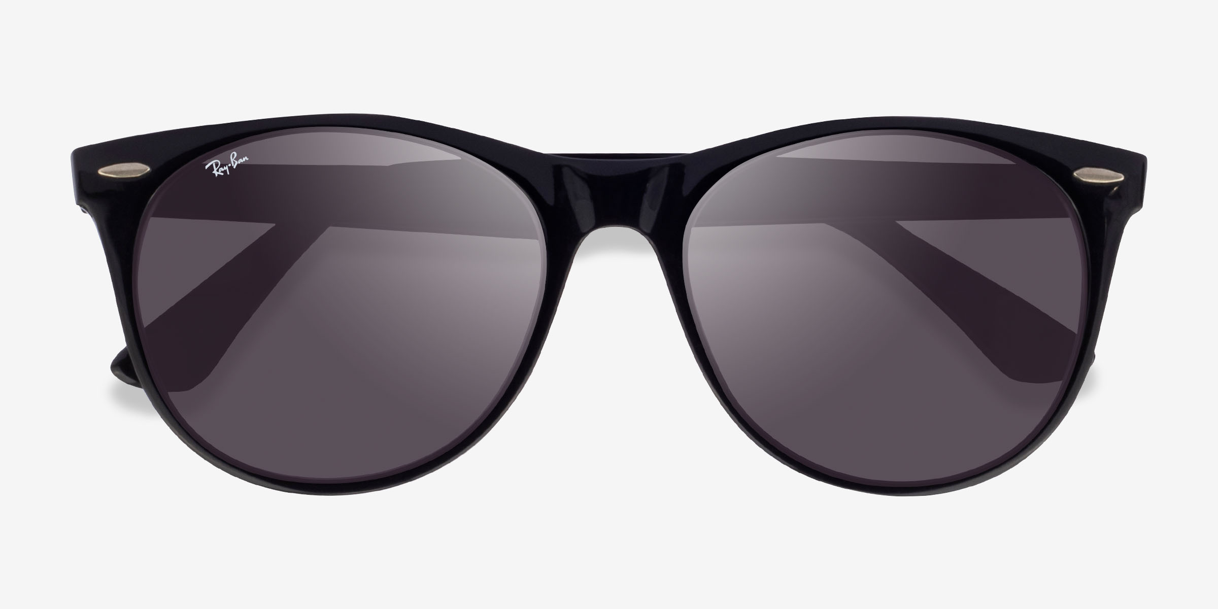 Ray-Ban RB2185 - Round Black Frame Prescription Sunglasses | Eyebuydirect
